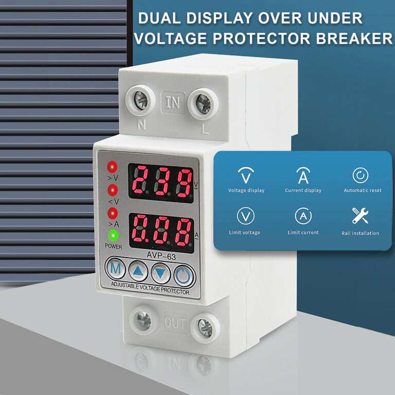 63A 230V Adjustable Over Under Protector Voltage & Ampere Relay ...