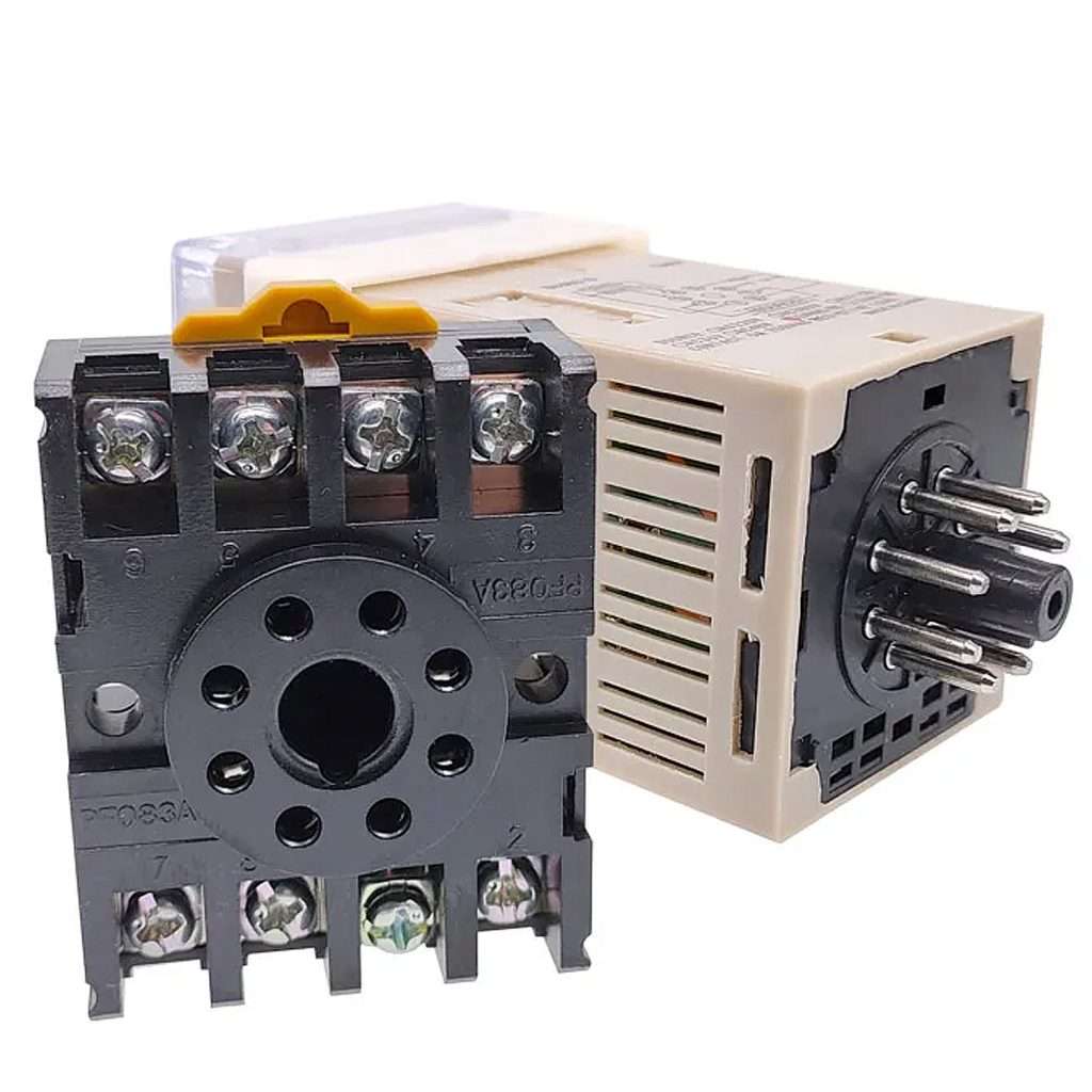 DH48S-S Digital Time Delay Relay AC 220V Repeat Cycle SPDT with Socket ...