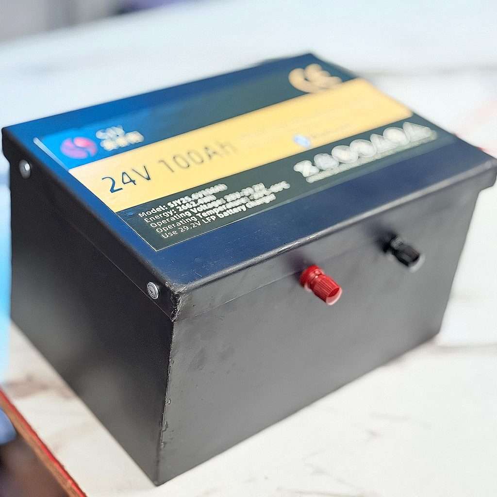 SJY 24V 100A LiFePO4 Metal Body Bluetooth Lithium Iron Phosphate ...